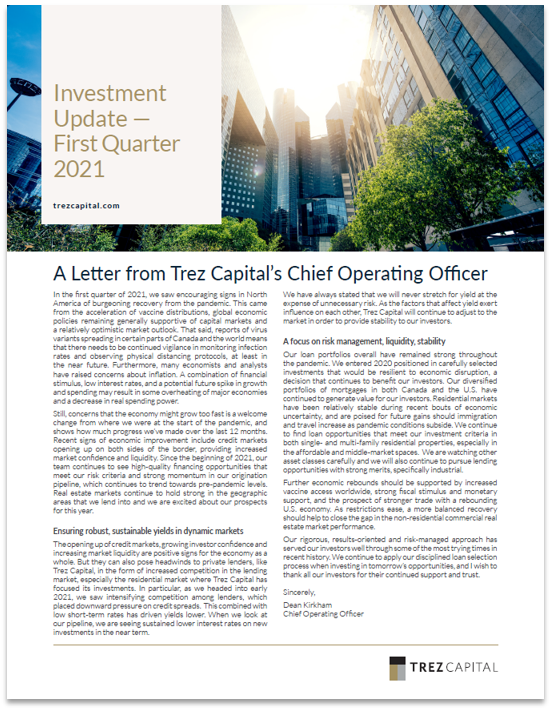 Trez Capital | Commercial Mortgage Lender | Investor Materials